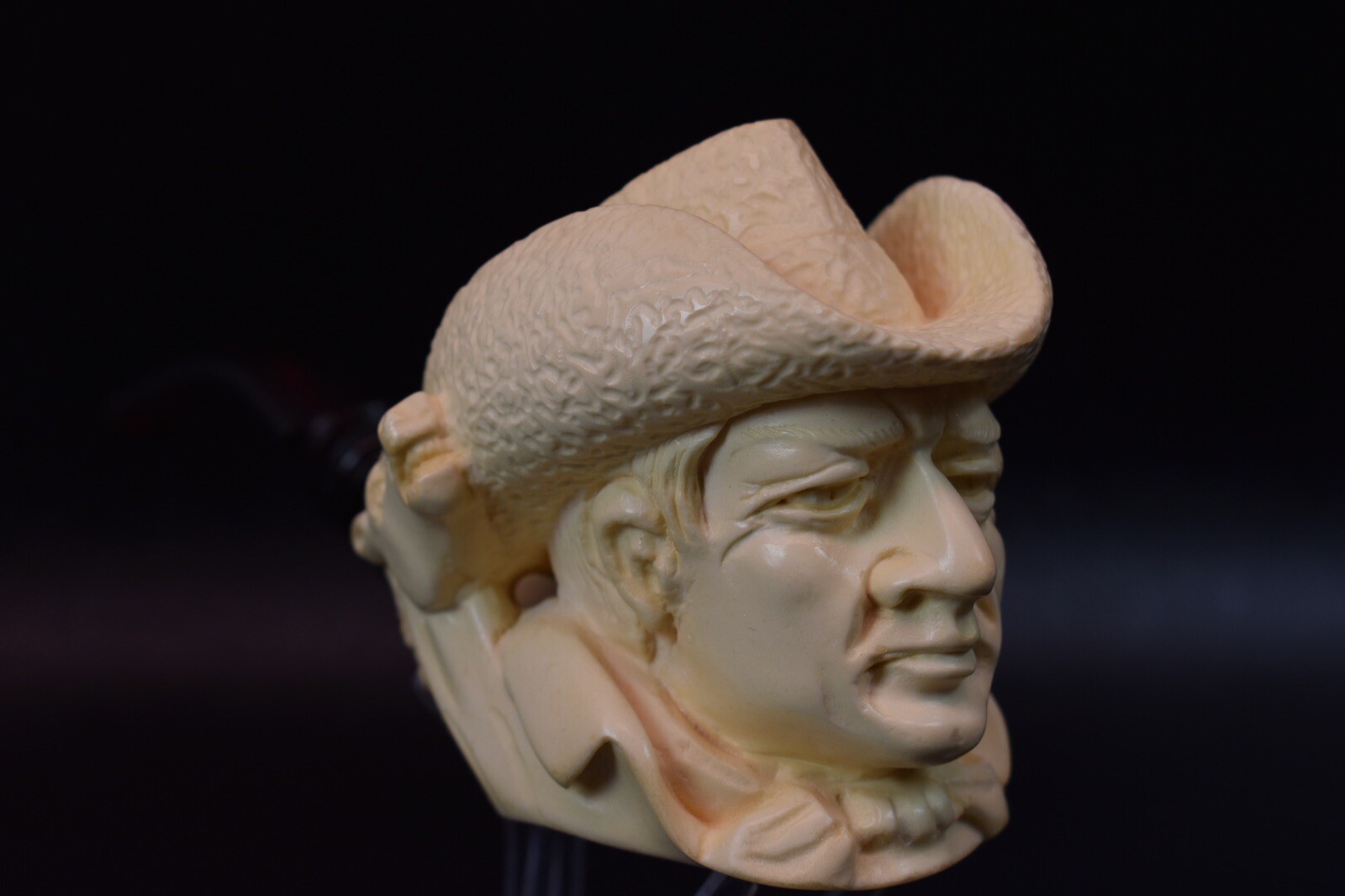Large John Wayne Pipe By BATTAL Block Meerschaum-NEW HANDCARVED W CASE ...