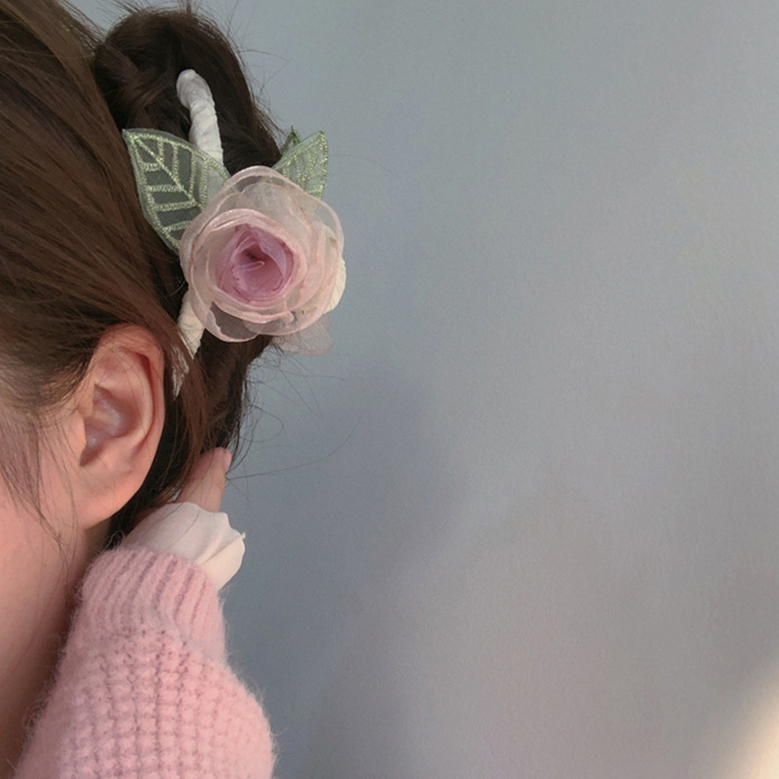 Hair Claws Durable Decorative Fabric Flower Strong Claw Hair Claws Anti ...