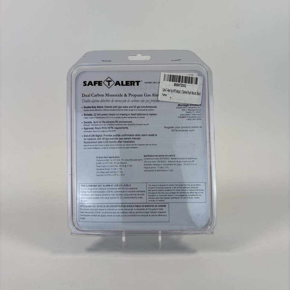 MTI Industry Safe-T-Alert 35-742-BL CO/LP Dual Alarm Propane Carbon ...