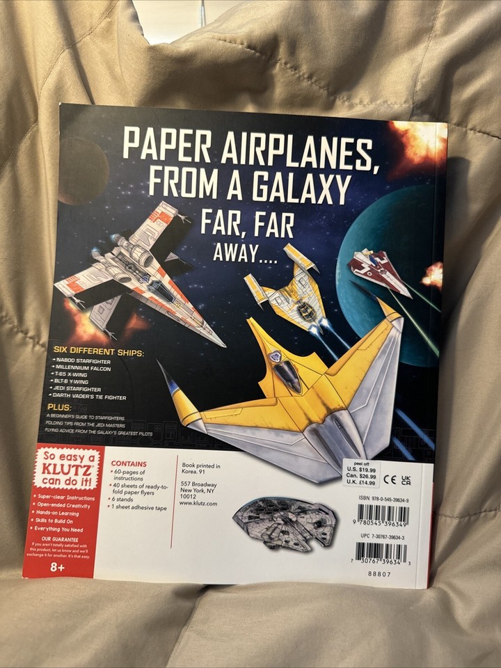 Rare Star Wars Folded Flyers Origami Out Of Print Book Paper Airplanes ...