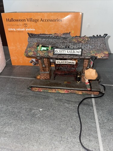 DEPT 56 HALLOWEEN HAUNTED RAILS - RICKETY RAILROAD PLATFORM | eBay