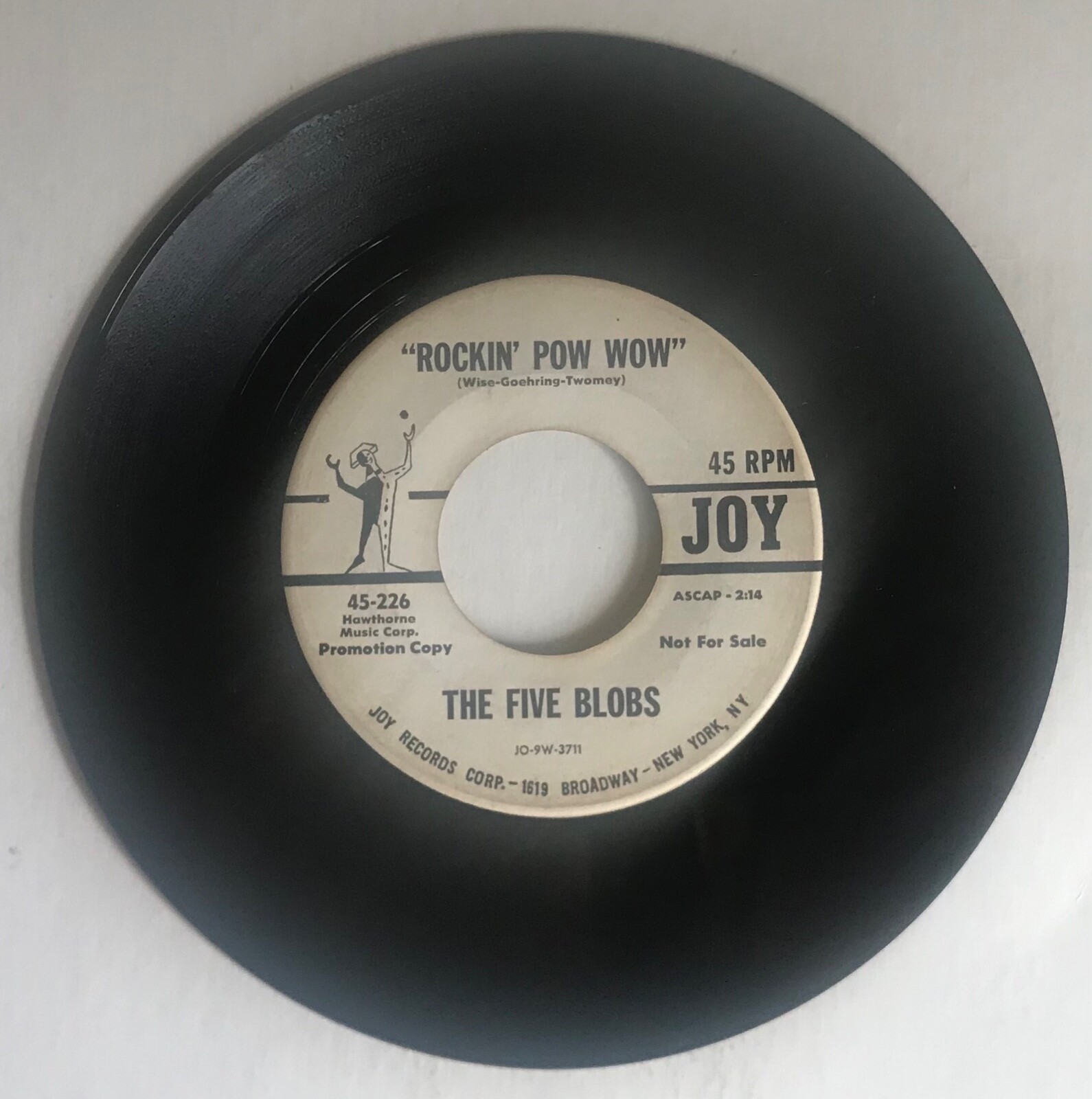 The Five Blobs - From The Top Of Your Guggle - 1959 - 45 RPM Promo ...
