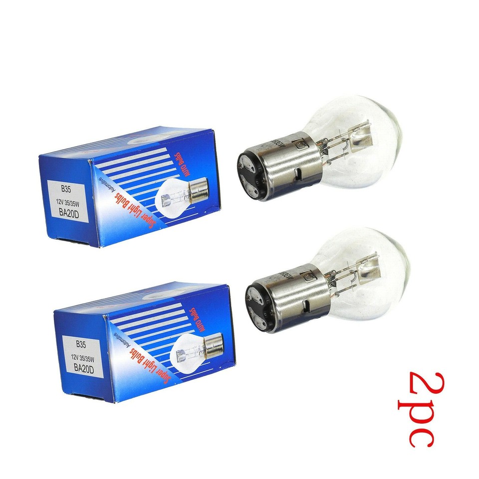 2 X New Scooter Snowmobile ATV Lighting Light Bulbs 12V 35 / 35W BA20d ...