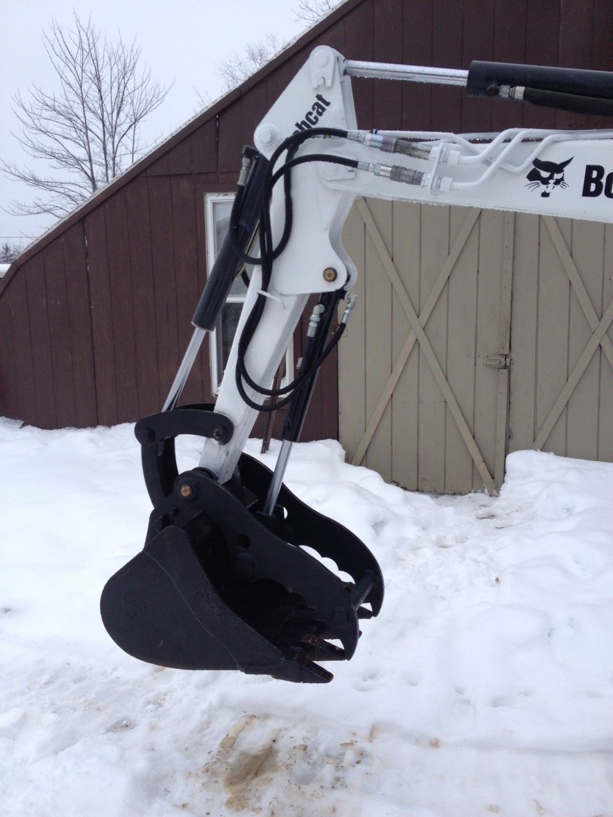 BOBCAT HYDRAULIC MINI EXCAVATOR THUMB PIN ON GRAPPLE CLAMP CLAW E32 E35 ...