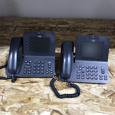Lot of 2 Cisco CP-8945-K9 IP VOIP Video Conference Phone w/ Stand ...