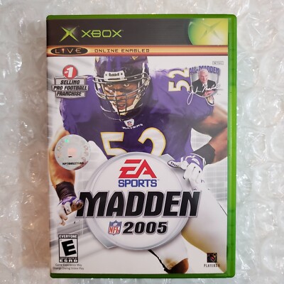 Madden NFL 2005 (Microsoft Xbox, 2004) Clean Video Game Disc & Case ...