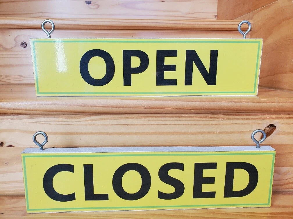 Vintage Open And Closed Signs