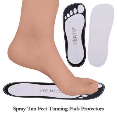 10pairs Tanning Sticky Feet Cardboard Spray Tan Foot Protectors Sunless ...