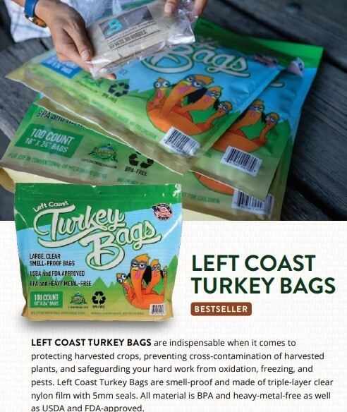 Leftcoast's Turkey bags (For Harvesting ) or Cooking 18"x24" size bag ...