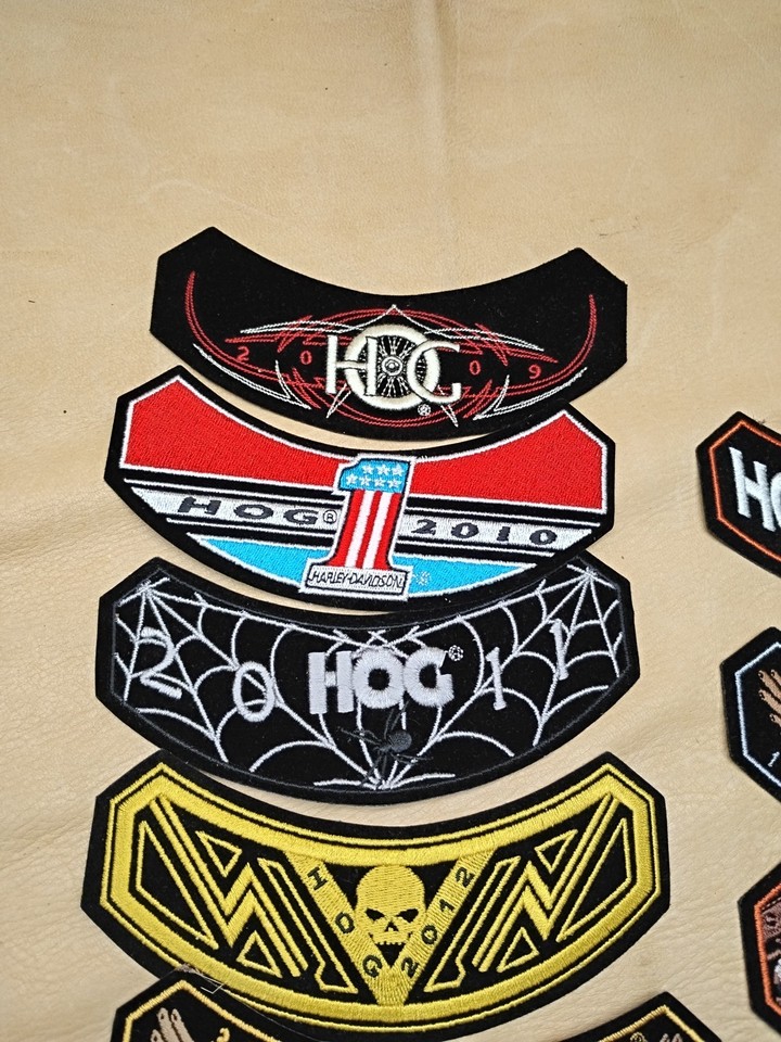 LOT HARLEY DAVIDSON PATCHES AND PINS 11 HOG Patches 9 HOG pins | eBay