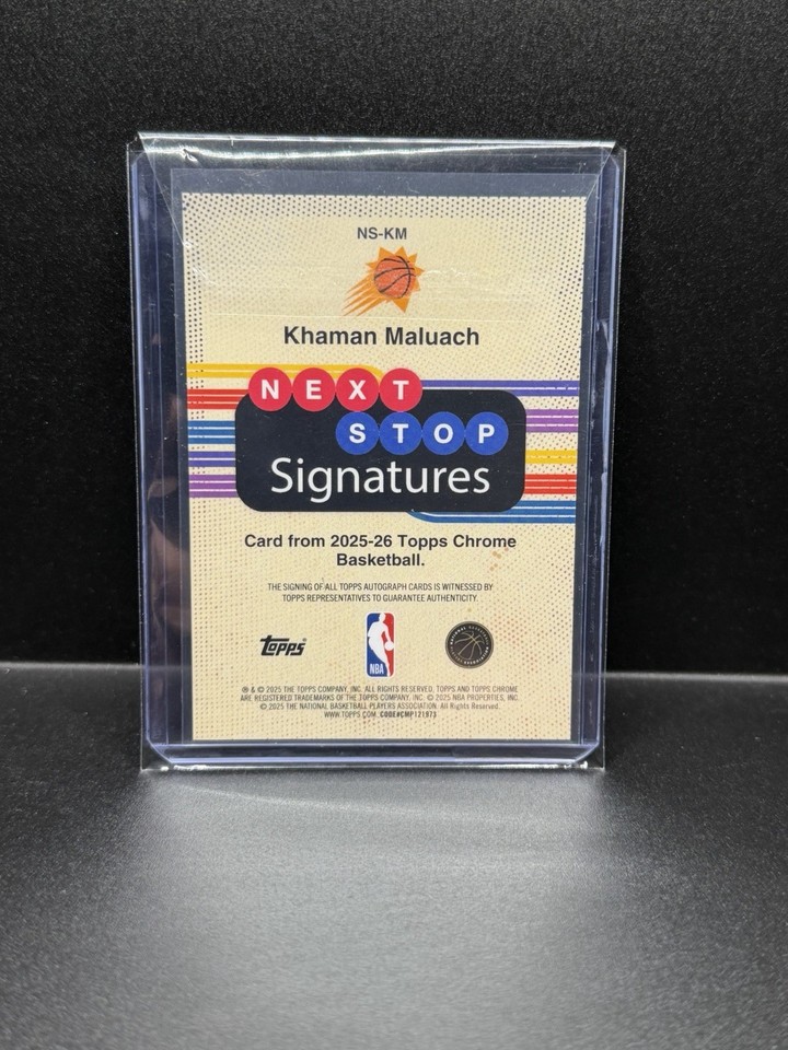 2025-26 Topps Chrome - Khaman Maluach - Next Stop Signatures Blue /150 ...