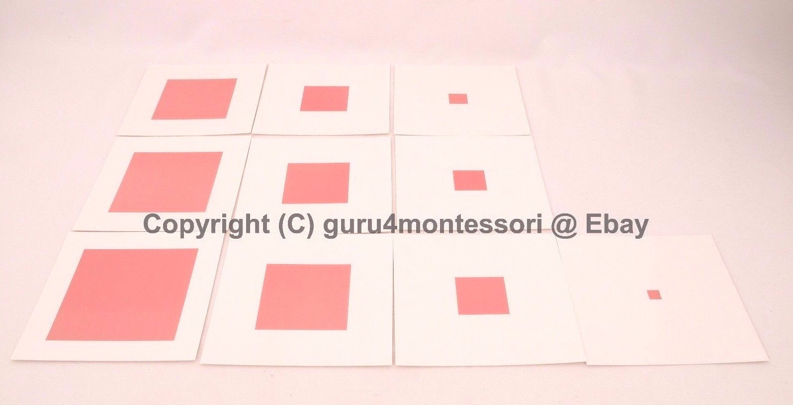 Montessori - Pink Tower Control Chart | eBay