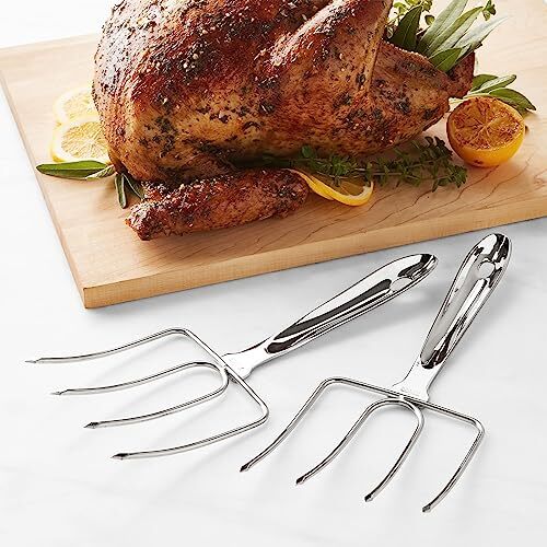 Turkey Lifter Forks Stainless Steel Poultry Lifters Set of 2 Roast ...