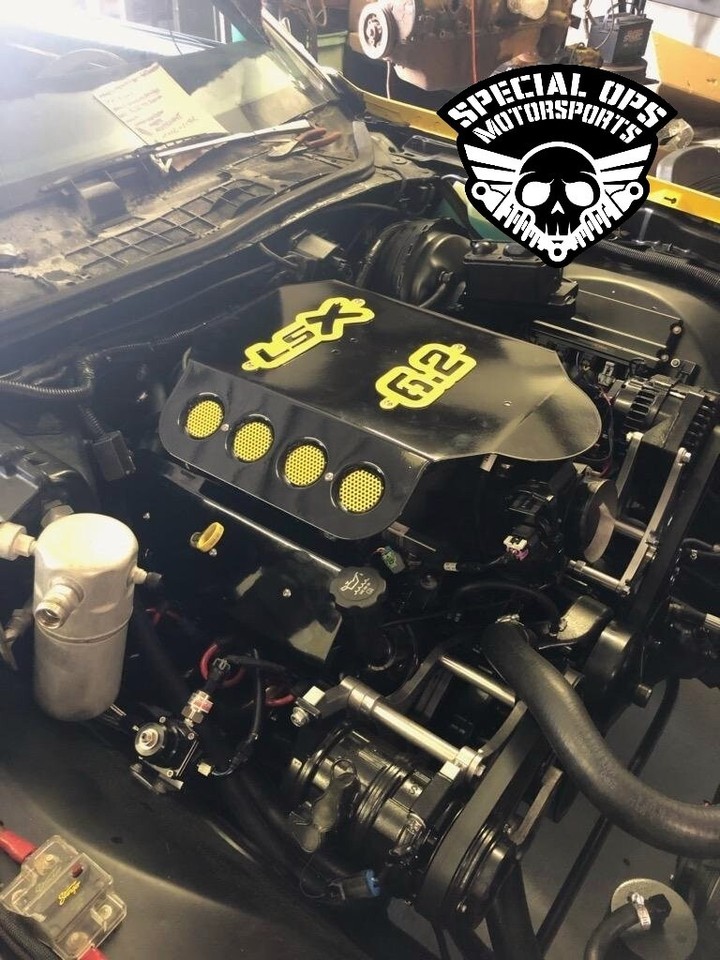 [SO] 99-07 GEN 3 CUSTOM LS ENGINE COVER WITH MESH 4.8 , 5.3 , 6.0 ...