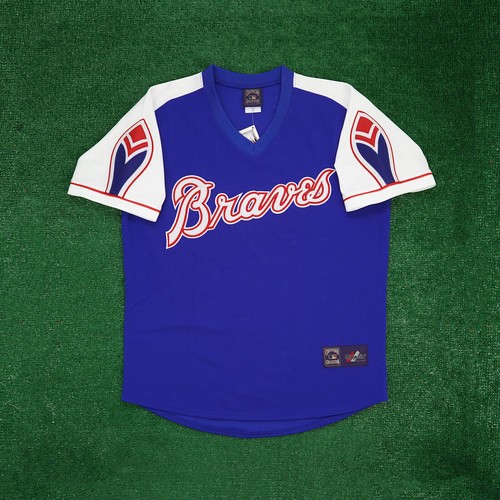 Atlanta Braves 1974 Cooperstown Men's Blue Away Throwback Jersey | eBay