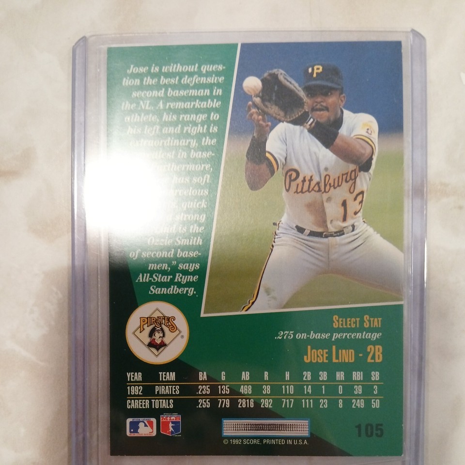 Jose Lind Score Select 1992 Card | eBay