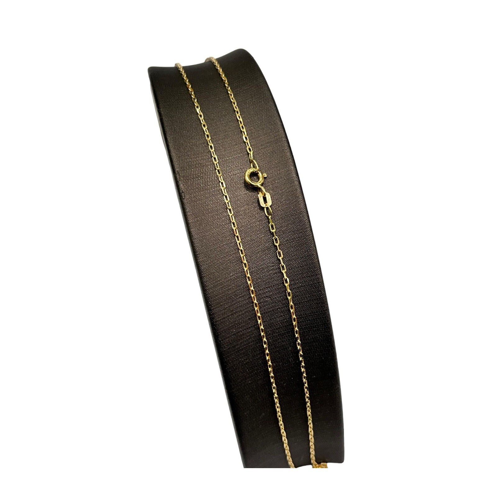 18ct 18k Yellow Gold Italian Fine Cable Link Chain Necklace 2.57 Grams ...