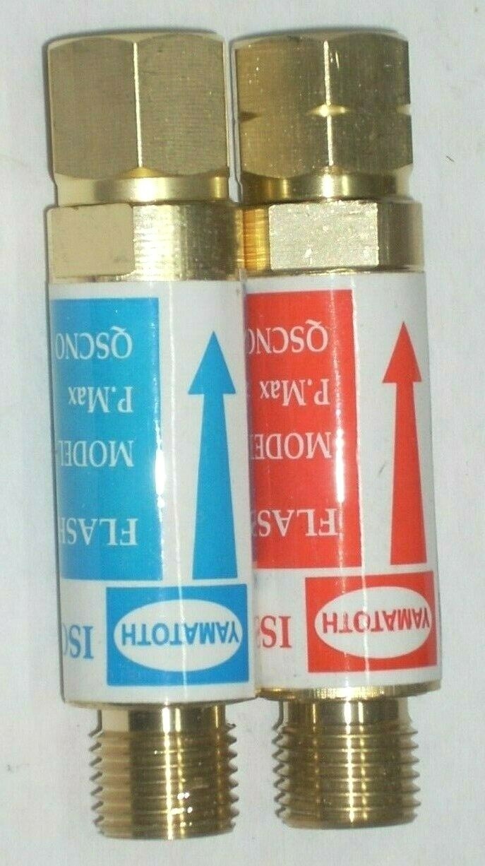 Torch Flashback Arrestor Set Oxygen & Acetylene or LP, Propane B Size ...