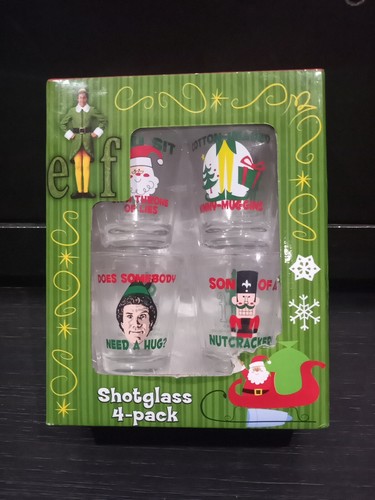 ELF the Movie Shot Glasses 4 Pack New in Package Shotglass | eBay