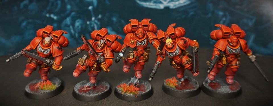 Blood Angels Jump Pack Intercessors painted Warhammer 40k Primaris ...
