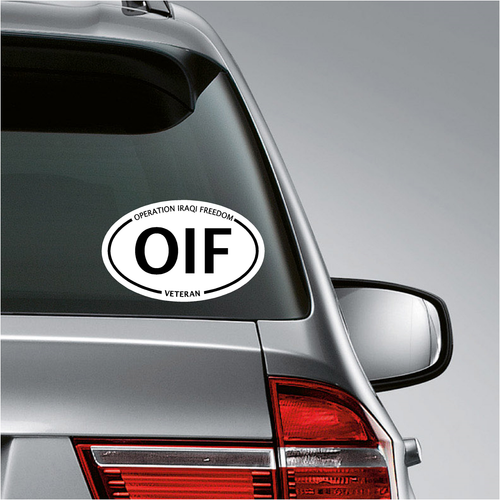 VETERAN Operation Iraqi Freedom OIF Oval Decal - military army usmc ...