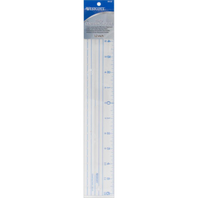 Westcott Zero Centering Acrylic 12inch Craft Ruler CR-12 | eBay