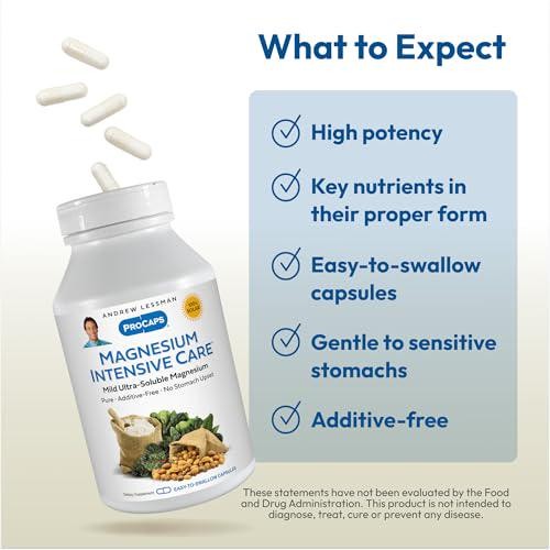 Andrew Lessman Magnesium Intensive Care 60 Capsules 200mg Mild Ultra ...