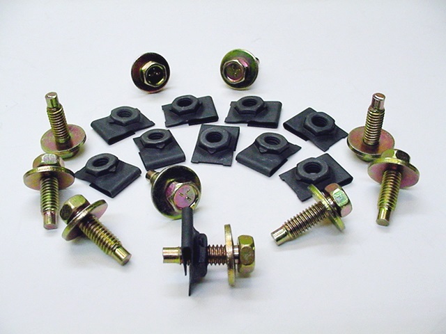 20x 46-80 Ford Linc Merc 5/16" J Type Floating Cage U Nuts & 5/16 Hex ...