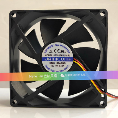 1 PCS JAMICON Fan JF0925H1UM-R DC12V 0.42A 9025 9cm 3-wire cooling fan ...