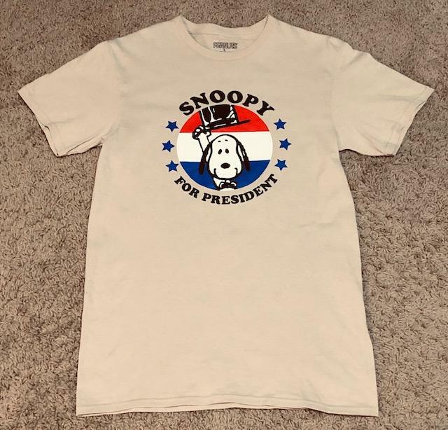 Peanuts Snoopy For President Men's Light Brown T-Shir… - Gem
