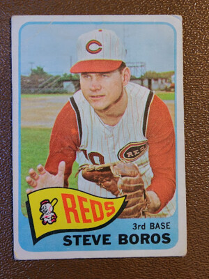 1965 Topps Baseball Card *Steve Boros* #102 VG Cincinnati Reds MLB 3rd ...