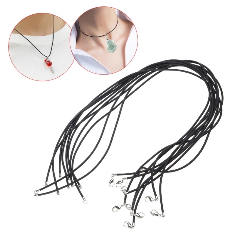 10x Necklace Cord with Lobster Clasp Design Black Jewelry Necklace ...