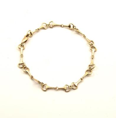 9ct Gold Snaffle Bit Bracelet Double Bit Equestrian Fully UK Hallmarked ...