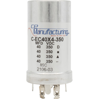 Capacitor, CE Mfg., 350V, 40/40/40/40 μF | eBay