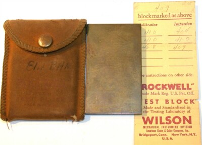 Wilson Rockwell Hardness Test Block B 81.1 | eBay