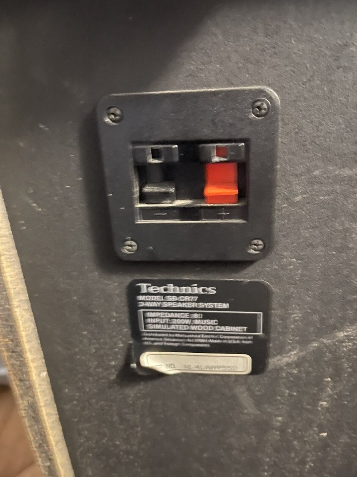 Technics SB-CR77 Vintage 3 Way Speaker Systems Set Of 2 Tested And ...