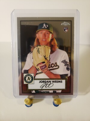 2021 Topps Chrome Platinum Anniversary Jordan Weems RC #139 A's | eBay