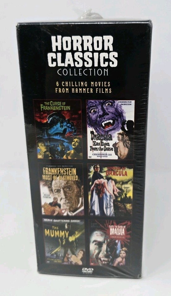 DVD Horror Classics Collection Hammer Films Dracula Frankenstein 6 ...
