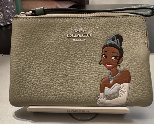 Coach Disney X Princess Tiana Corner Zip Wristlet | eBay