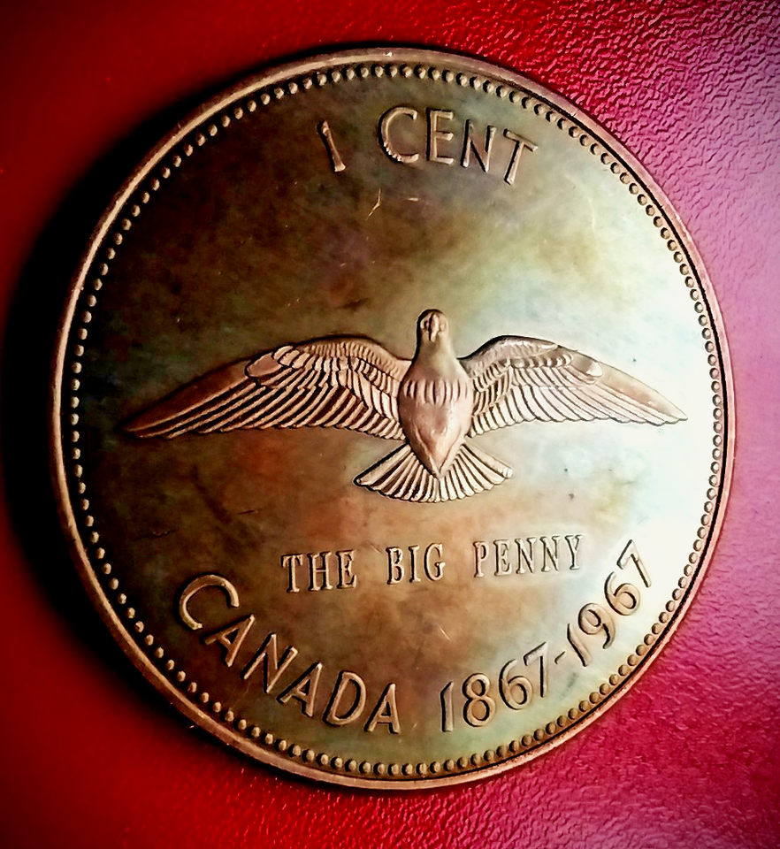 1867-1967 Canada - Set of 2 : Big Penny medallion + Small circulated ...