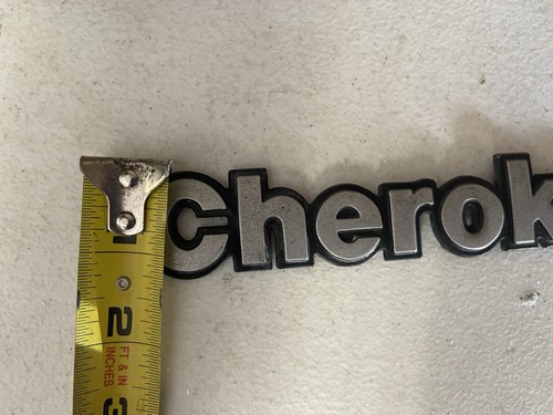 Original Jeep Cherokee SUV metal badge / emblem / 7.25in Logo Cherokee ...