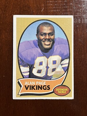 1970 Topps Football Alan Page #59 VG-EX Rookie RC HOF Minnesota Vikings ...