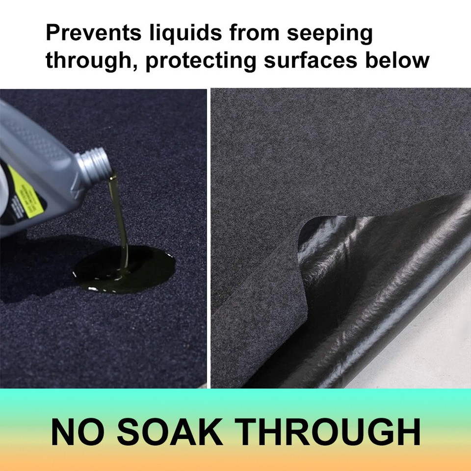 Garage Floor Absorbent Pad Oil Spill Mat Leaks Spills Surface Protector ...