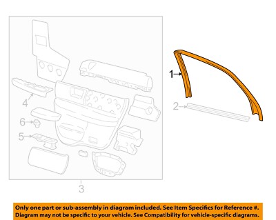 FORD OEM 96-07 Taurus Rear Door Interior Trim-Window Molding ...