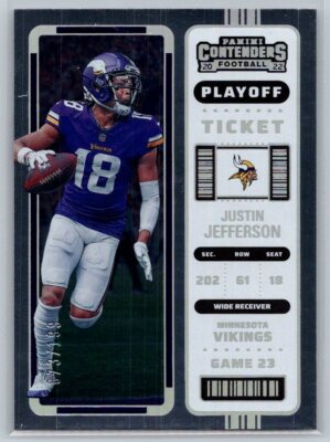 2022 Panini Contenders #55 Justin Jefferson Playoff Ticket 073/199 ...