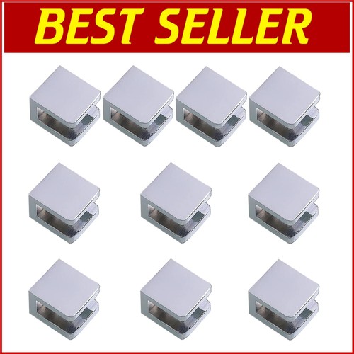 Rust-Resistant Brass Glass Clips - No-Drill U-Brackets for Stylish ...