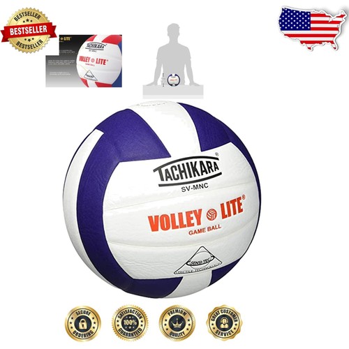 Youth-Sized Volley-Lite Volleyball in Purple/White - Perfect for Skill ...
