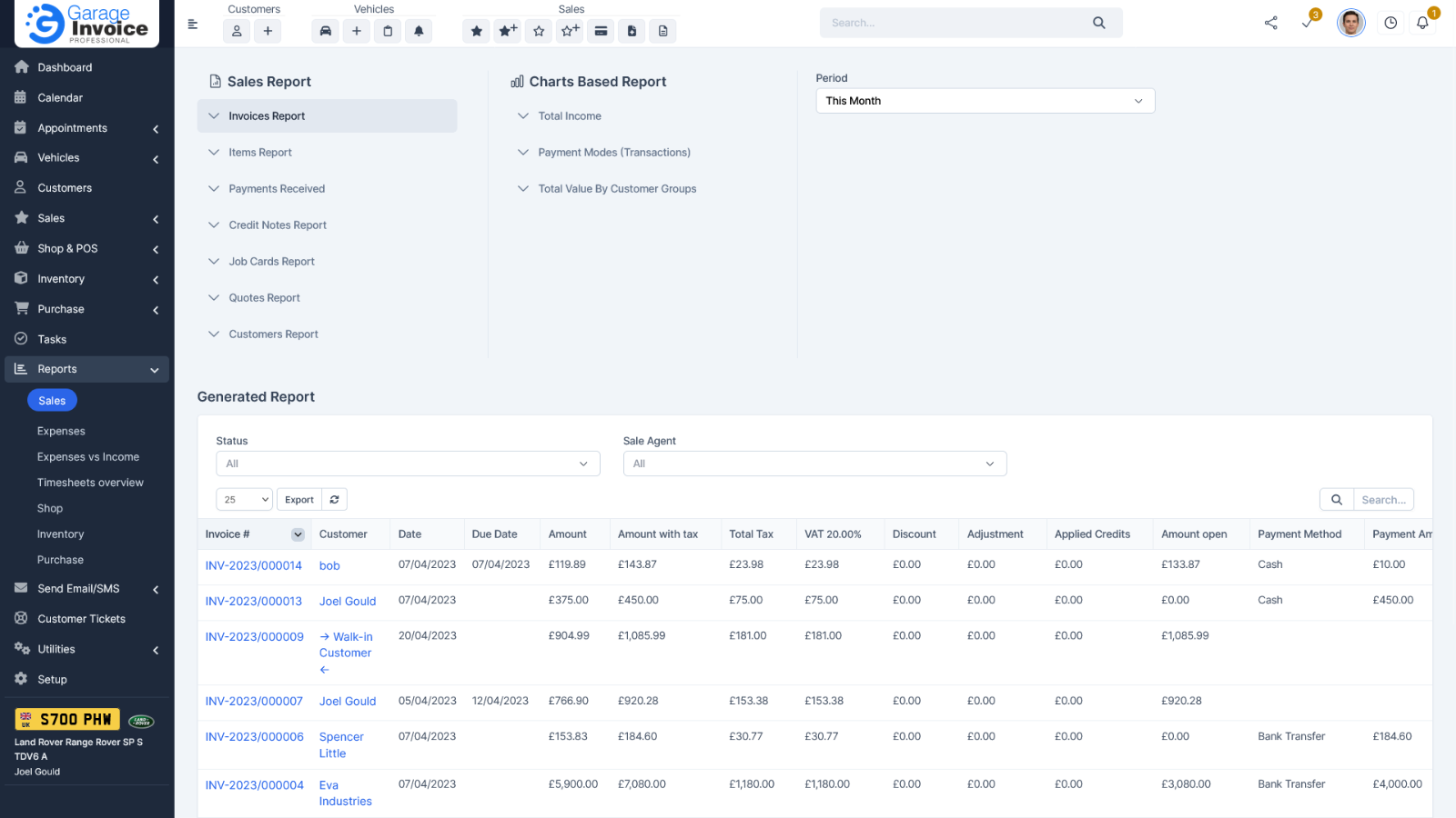 Car Garage & Workshop Management and Invoicing Software with ...