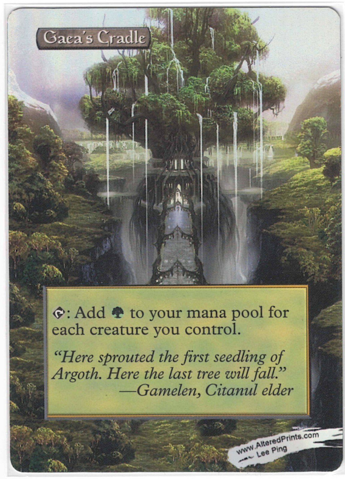1x Altered Prints FOIL Gaea's Cradle Urza Saga MTG (this is REAL CARD ...