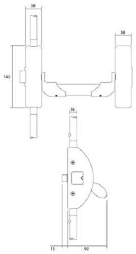 Exidor 503A-B/UD Push Bar Panic Hardware for use with uPVC doors | eBay